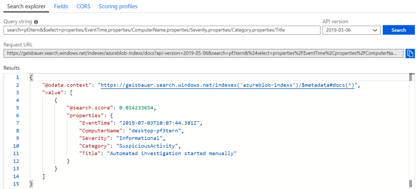 Microsoft Defender ATP Streaming API